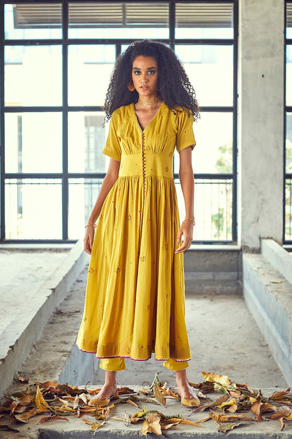 Buy Genda choga set from C&W | Kurta/Kurta Sets for Women – Canvas And Weaves