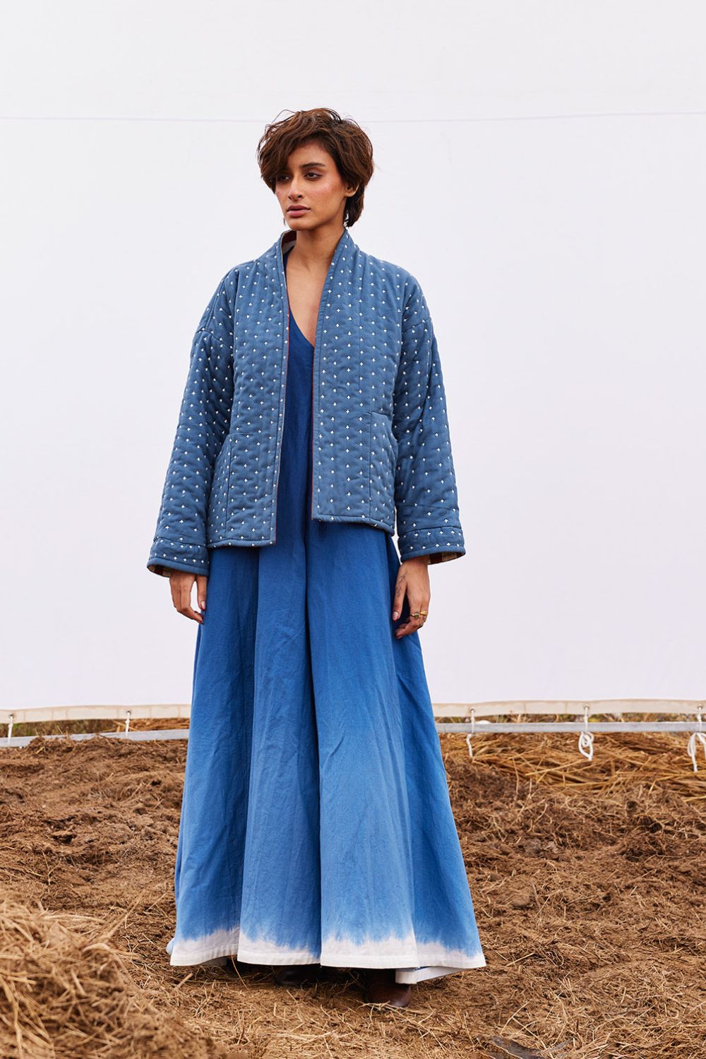 Buy Cyan jacket from C&W | Jackets And Overlays for Women – Canvas And ...