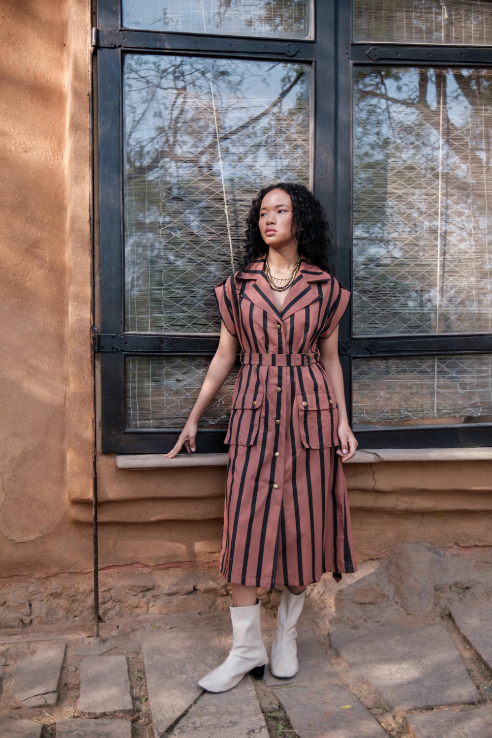 Buy Harajuku Trench-Copper Stripes from C&W | Jackets And Overlays for ...