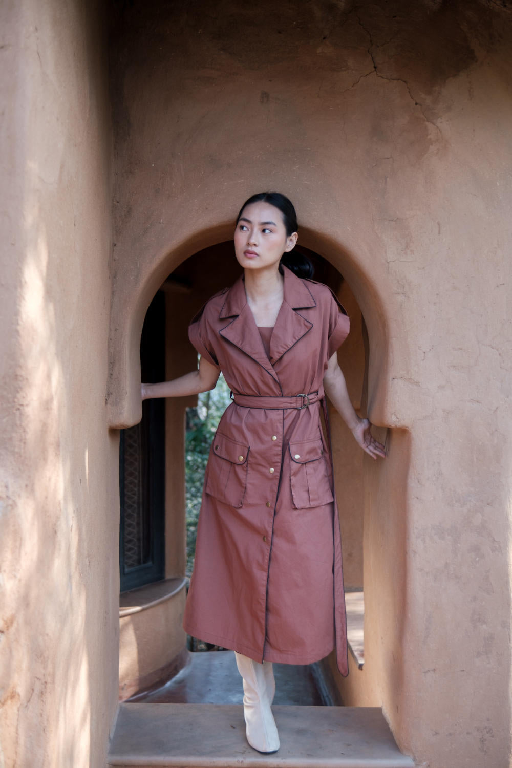 Buy Harajuku Trench-Copper from C&W | Jackets And Overlays for Women ...