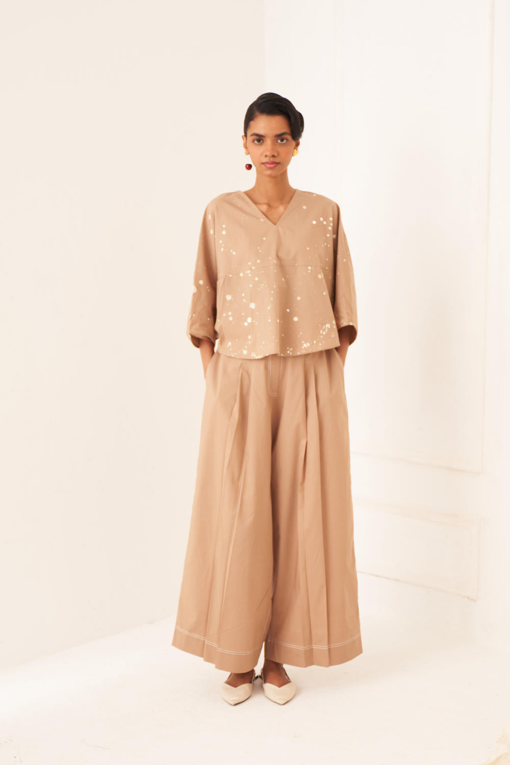 Buy Latte Yin Top from C&W | Tops And Shirts for Women – Canvas And Weaves