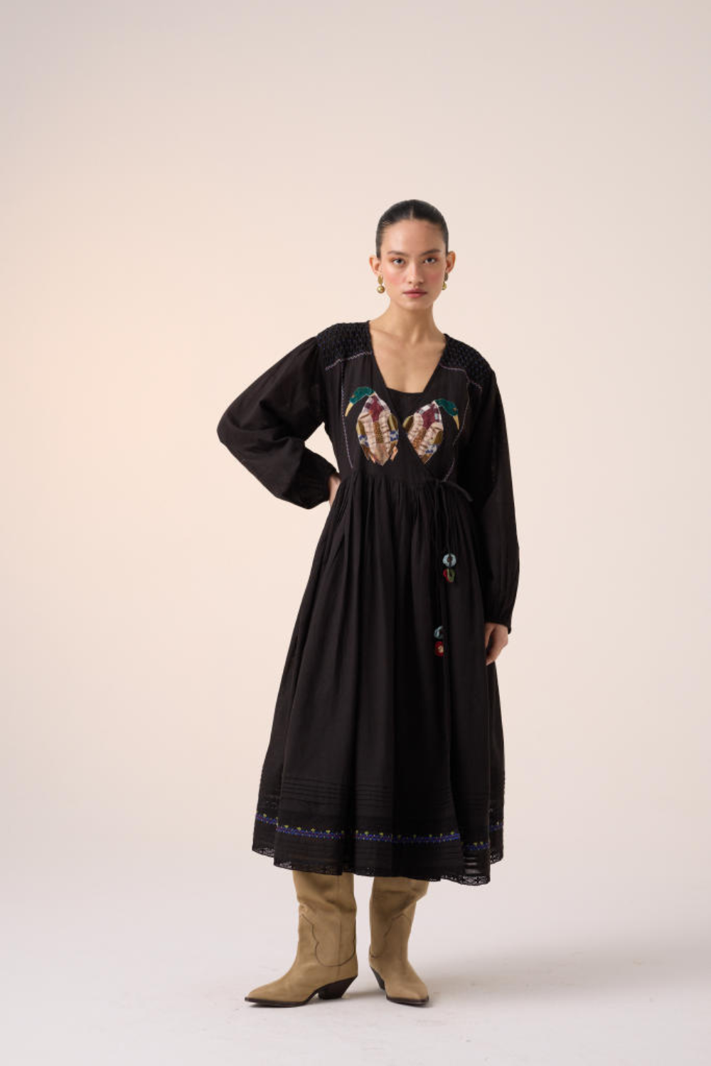 Buy POEM DRESS -BLACK DUCK APPLIQUE from C&W | Dresses for Women ...