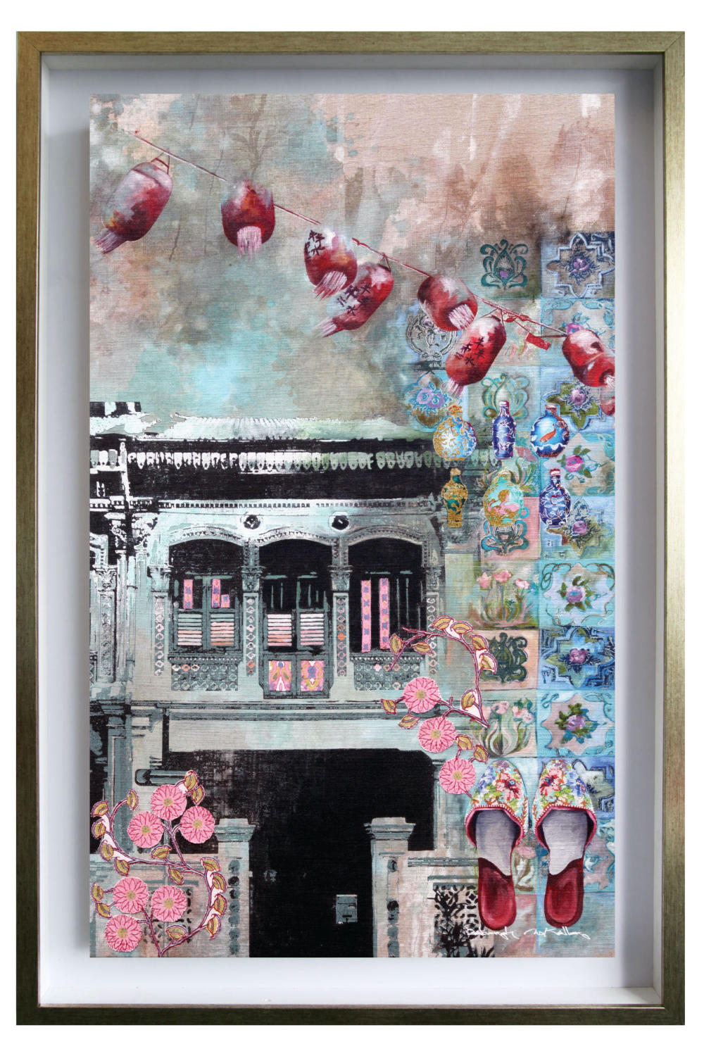 Buy Peranakan Days Canvas Print by Talking Textiles by Deborah McKellar ...