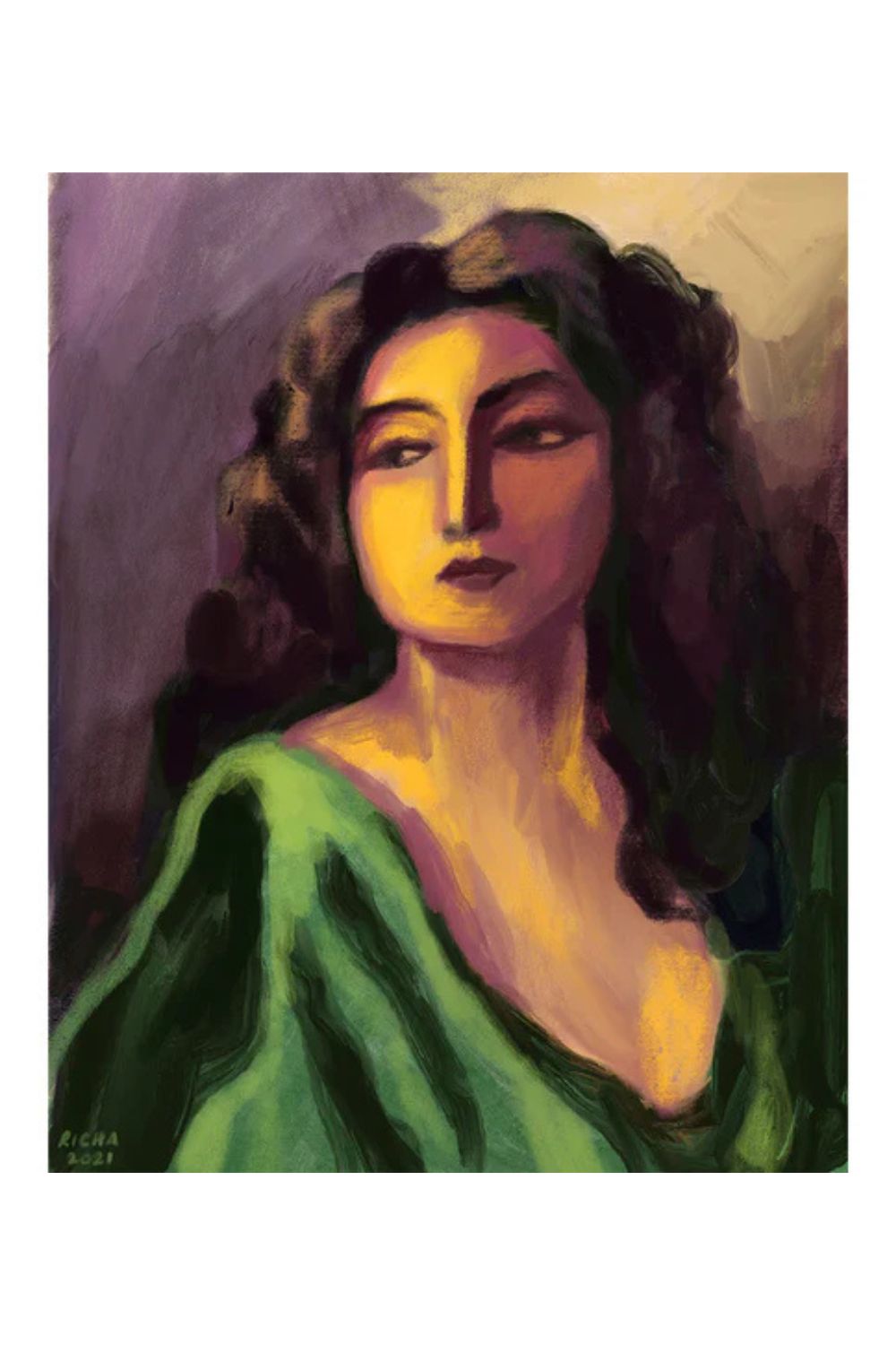 Buy Green Silk And Ghazals by Richa Kashelkar | All Prints from C&W ...