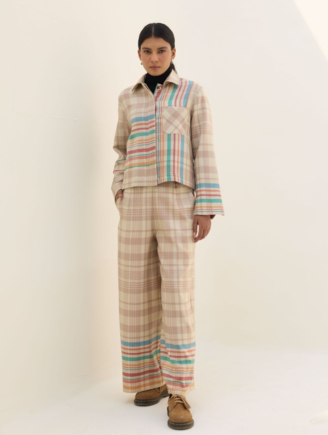 Buy Noelle Merino Wool Co-ord Set - Beige from C&W | Co-Ord Sets for Women